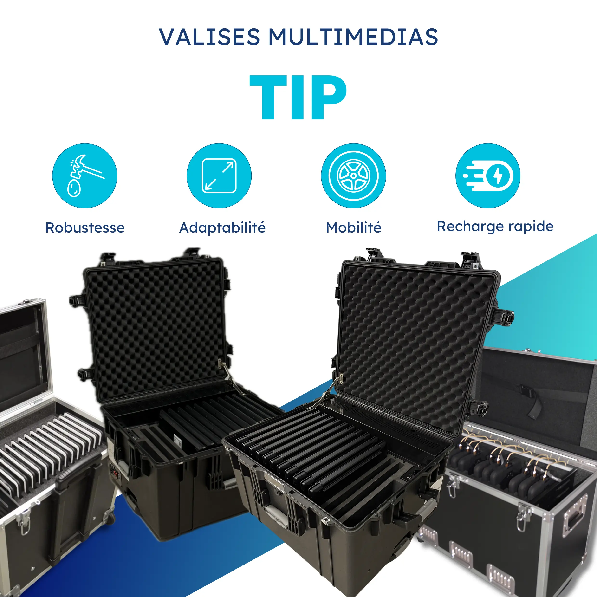 Valises multimédias pour tablettes et PC | Classe Mobile